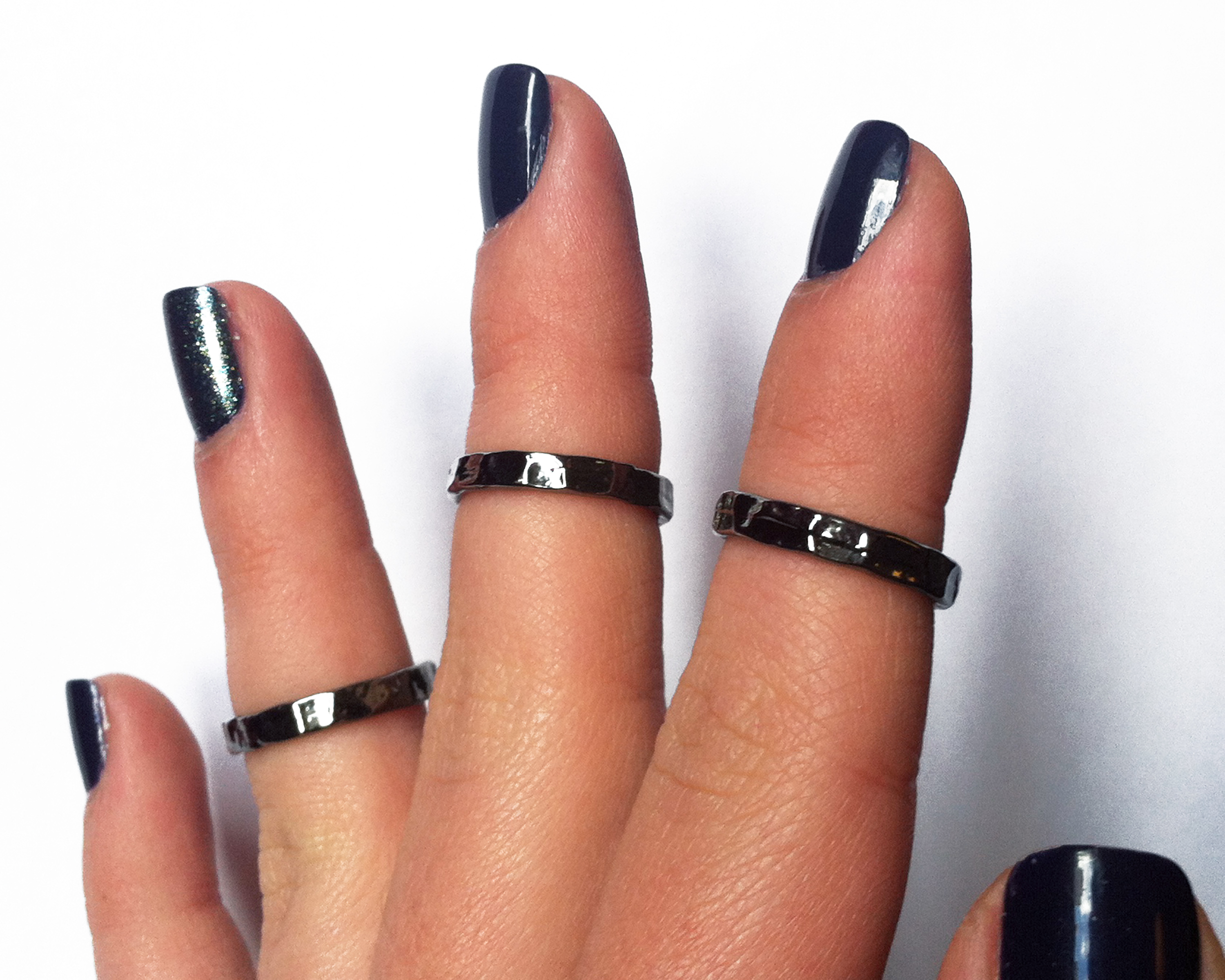 Black Knuckle Rings - Black Pinky Rings on Luulla